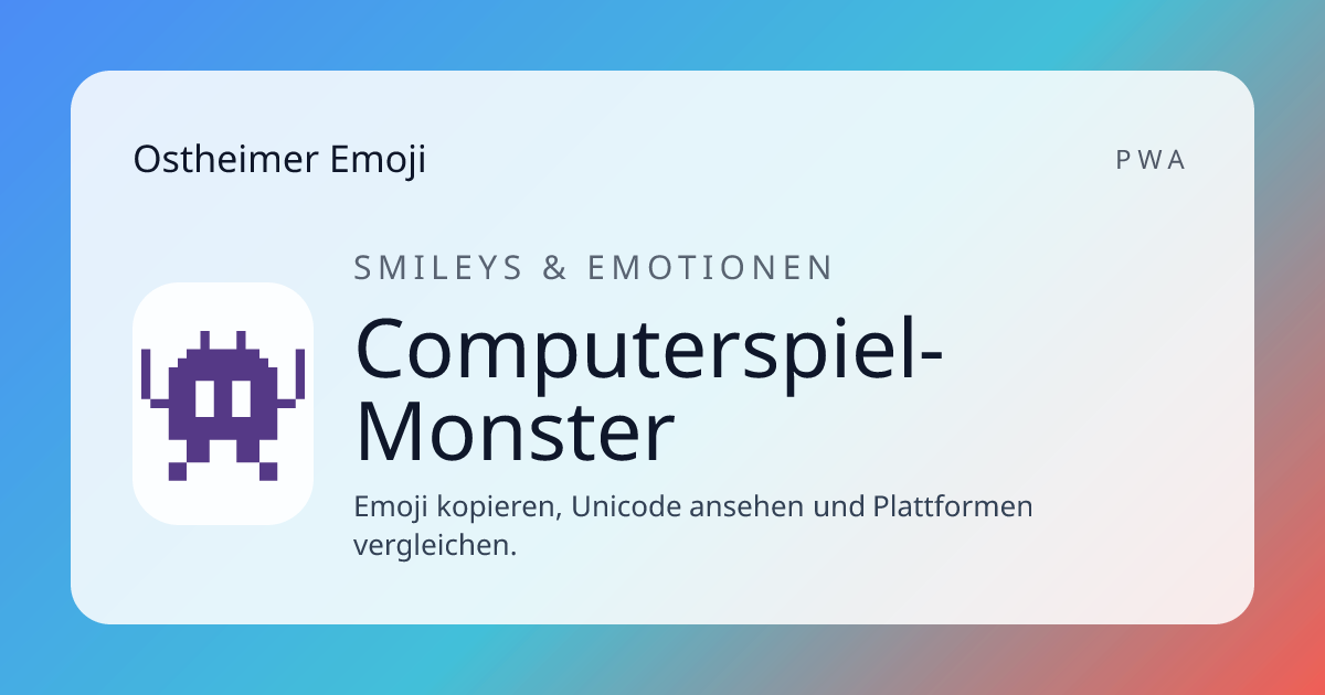 mimozemská příšera Emoji | Ostheimer.AT